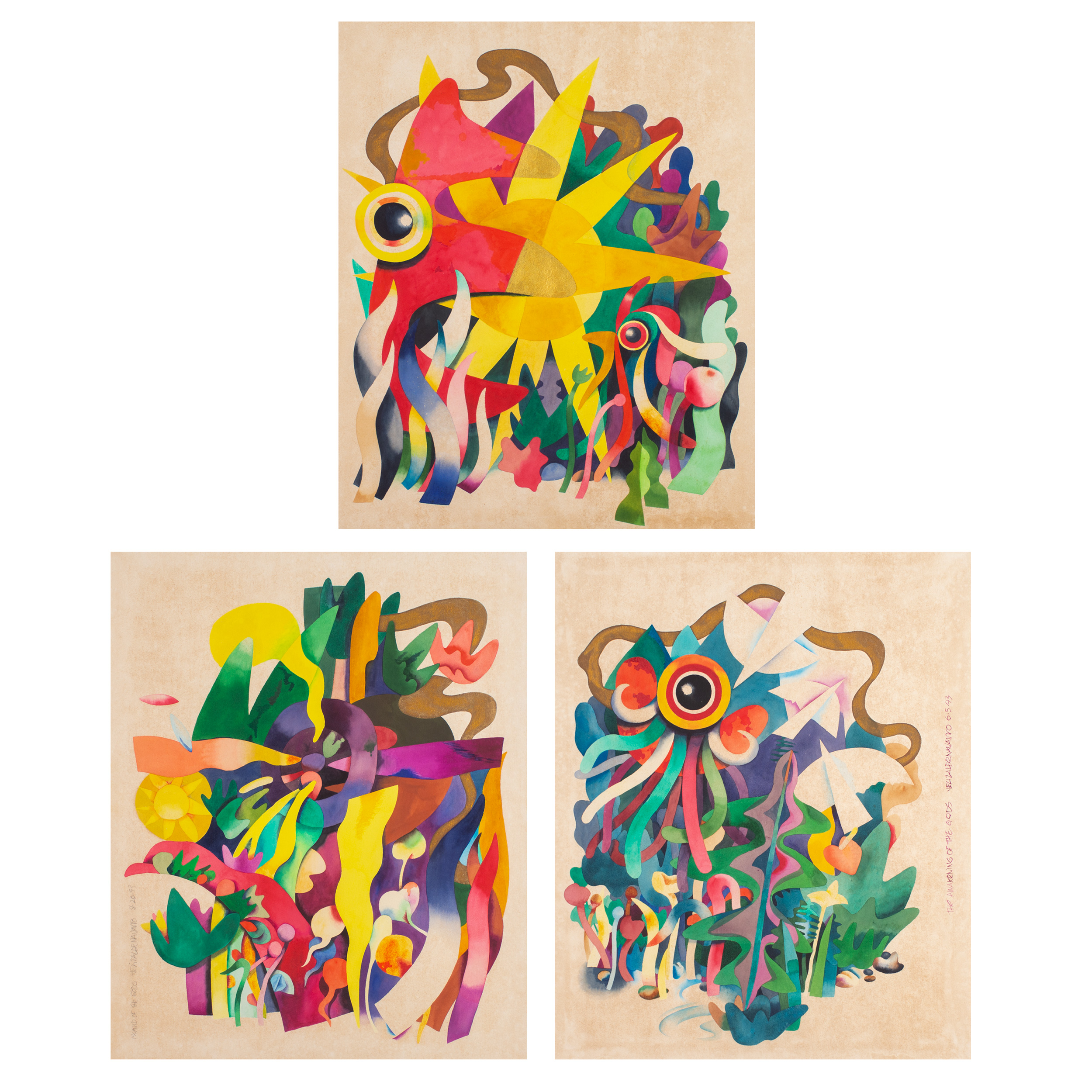 J. Elizalde Navarro (1924 - 1999) - The Awakening of the Gods - Triptych