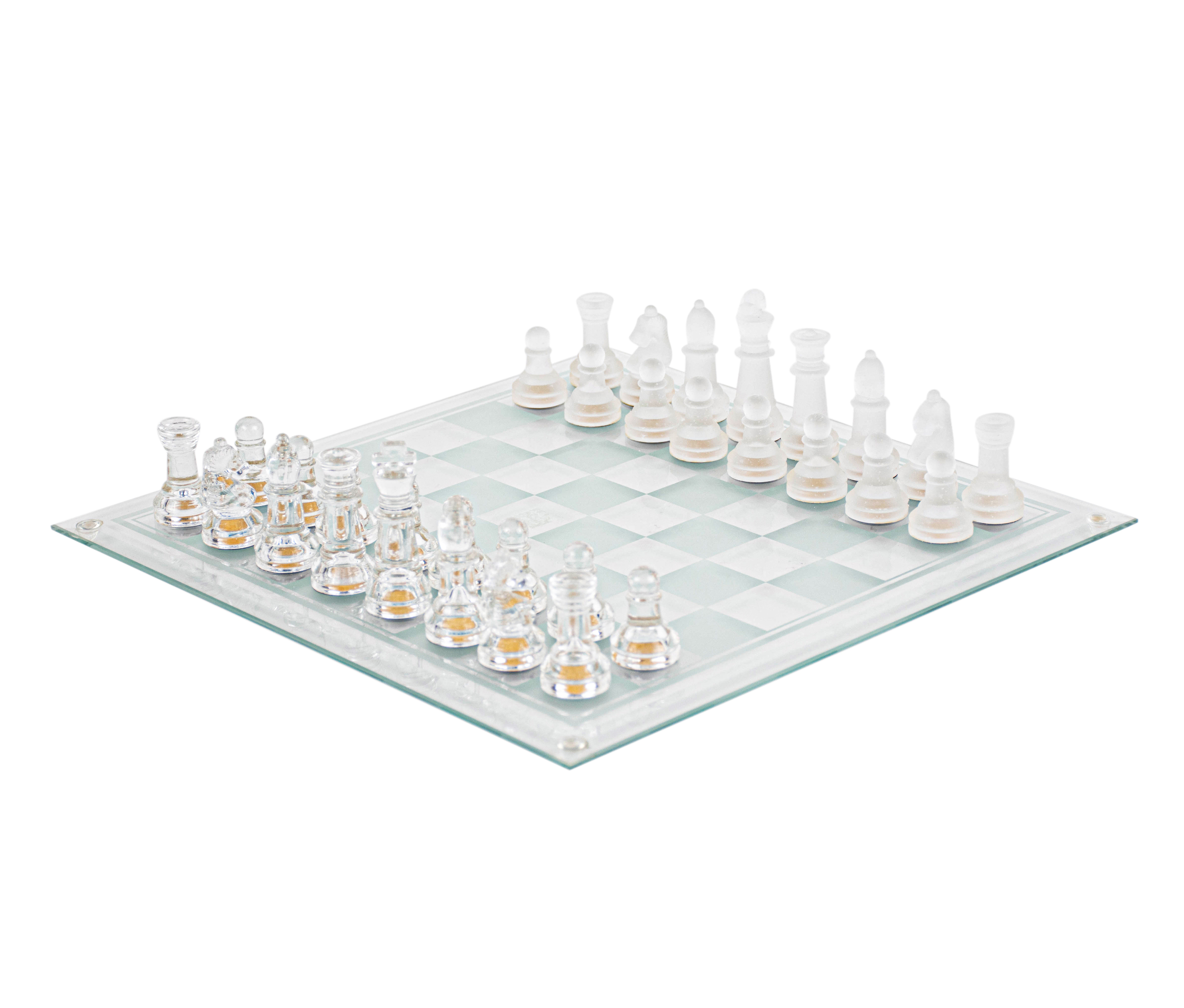 Fifth Avenue Crystal - A marble glass chess and checkers board