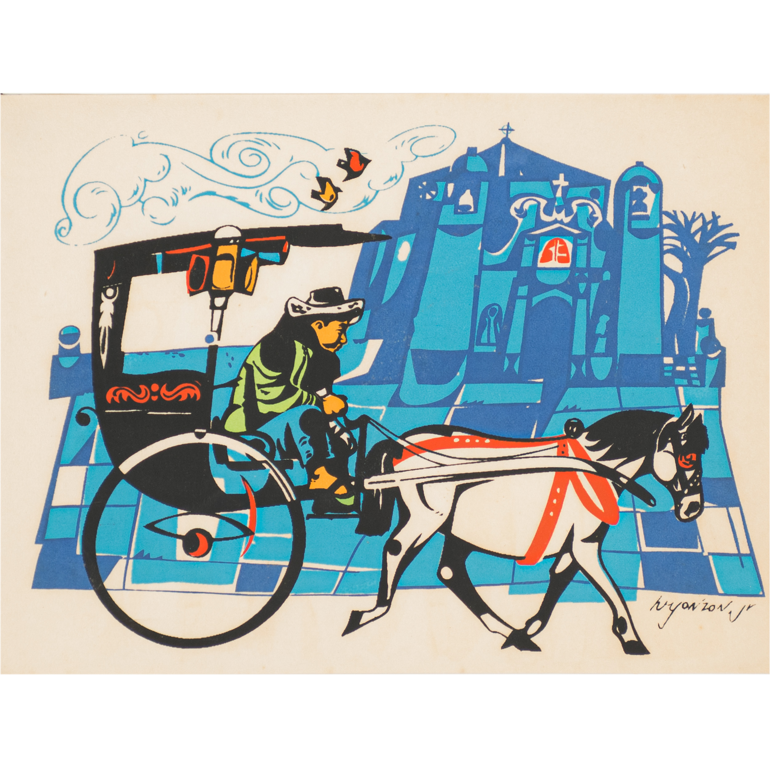 Hugo Yonzon (1924 - 1994) - Untitled (Kalesa)