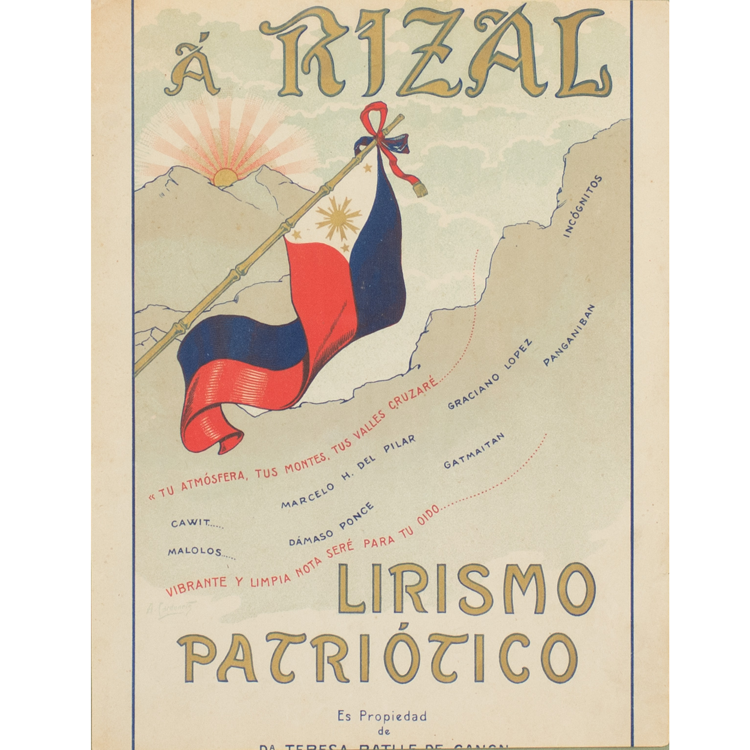 - A printed cover of a musical sheet dating from 1906 written by the ...