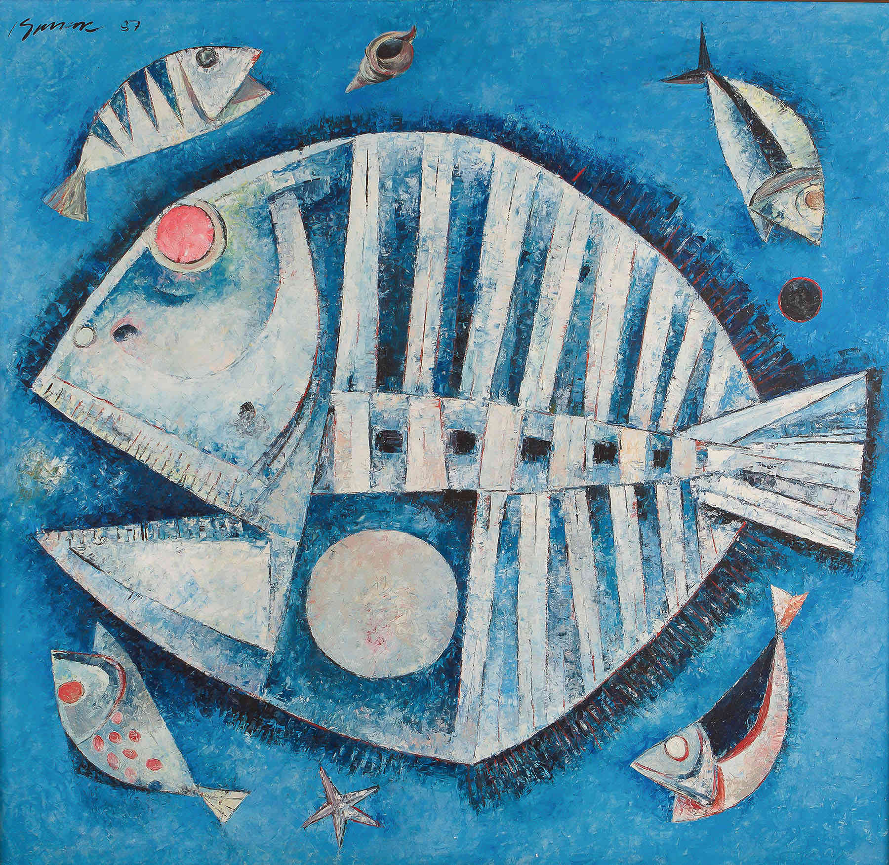White Fish in Blue By Ang Kiukok
