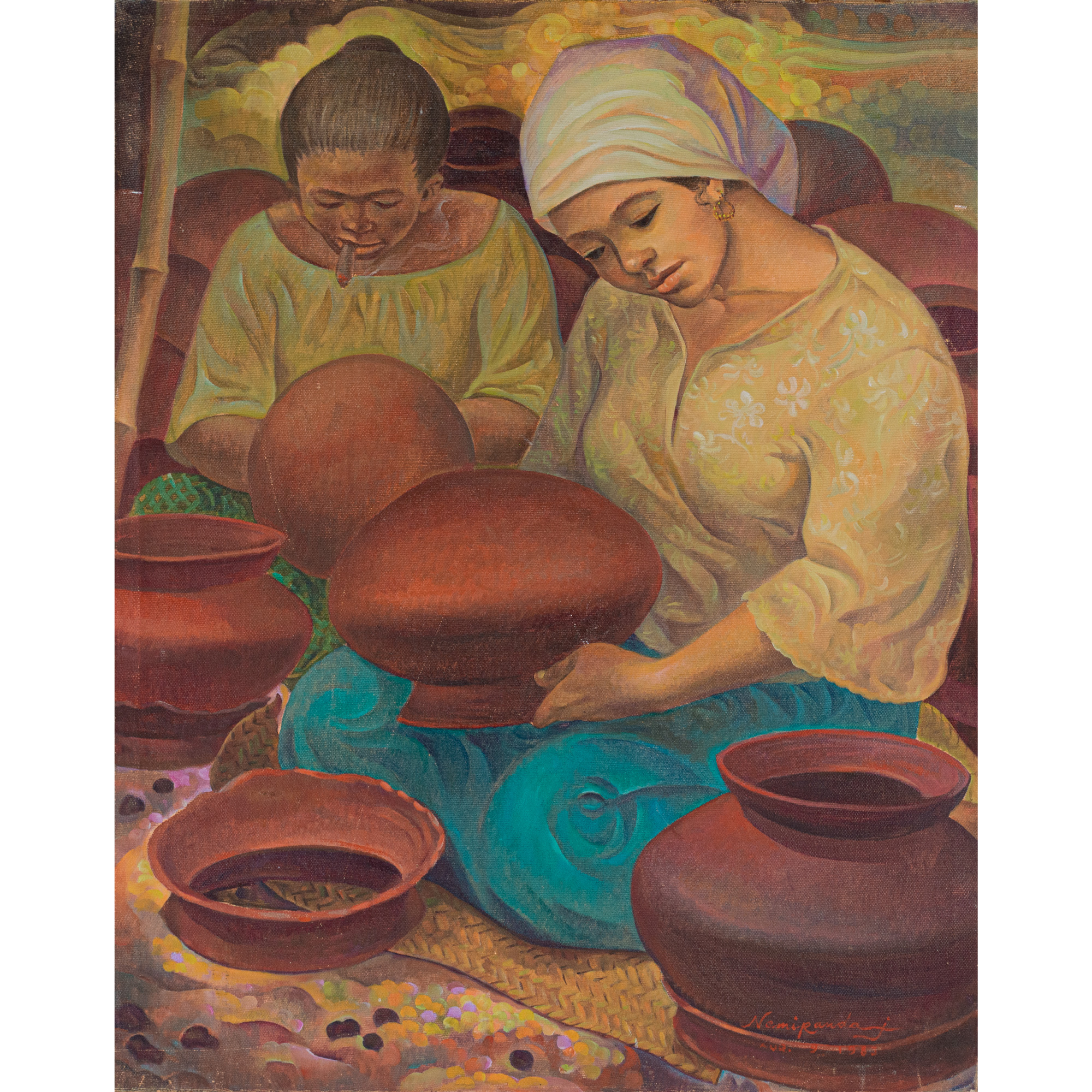 Nemi Miranda (b. 1949) - Pottery Vendors