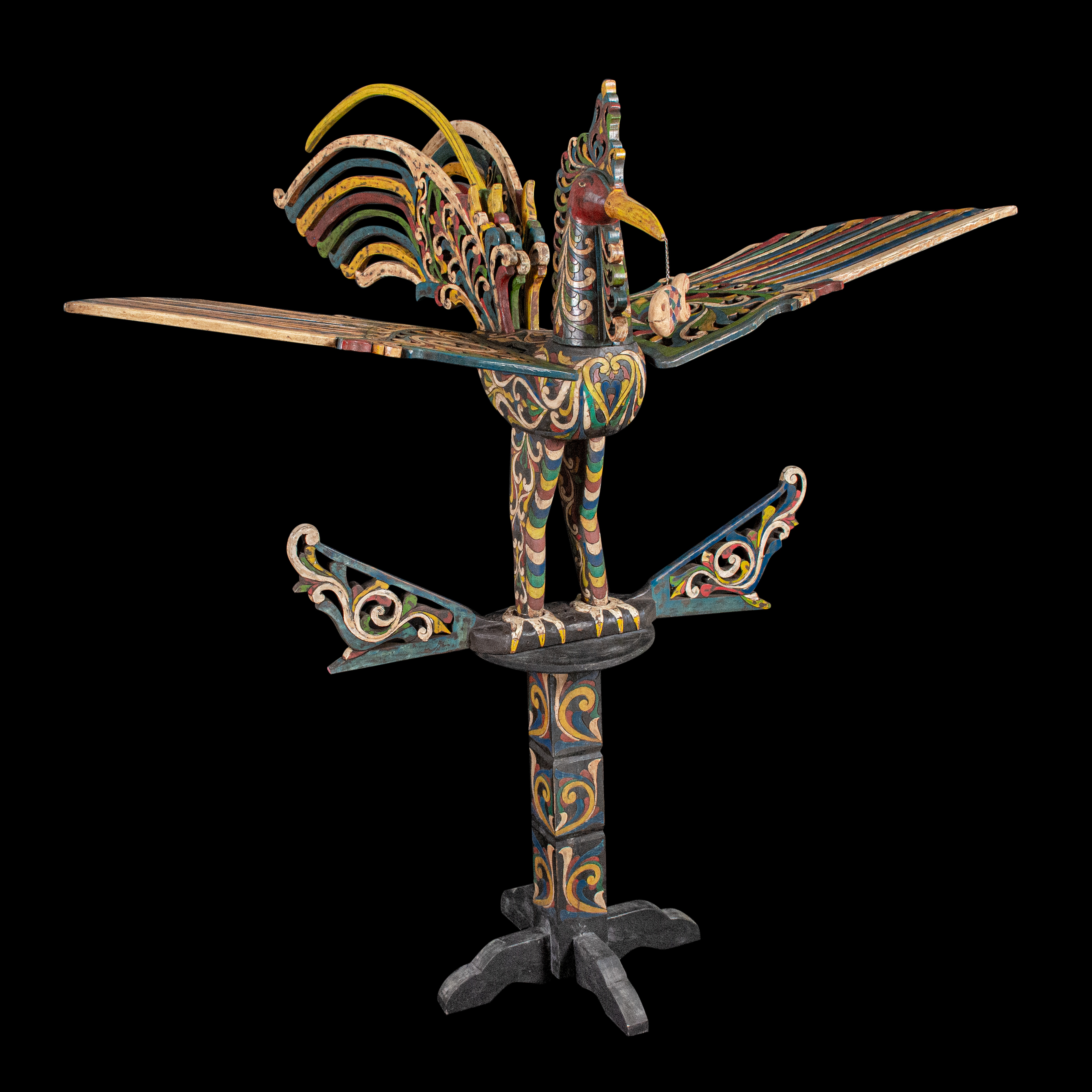 - A huge Sarimanok totem figure