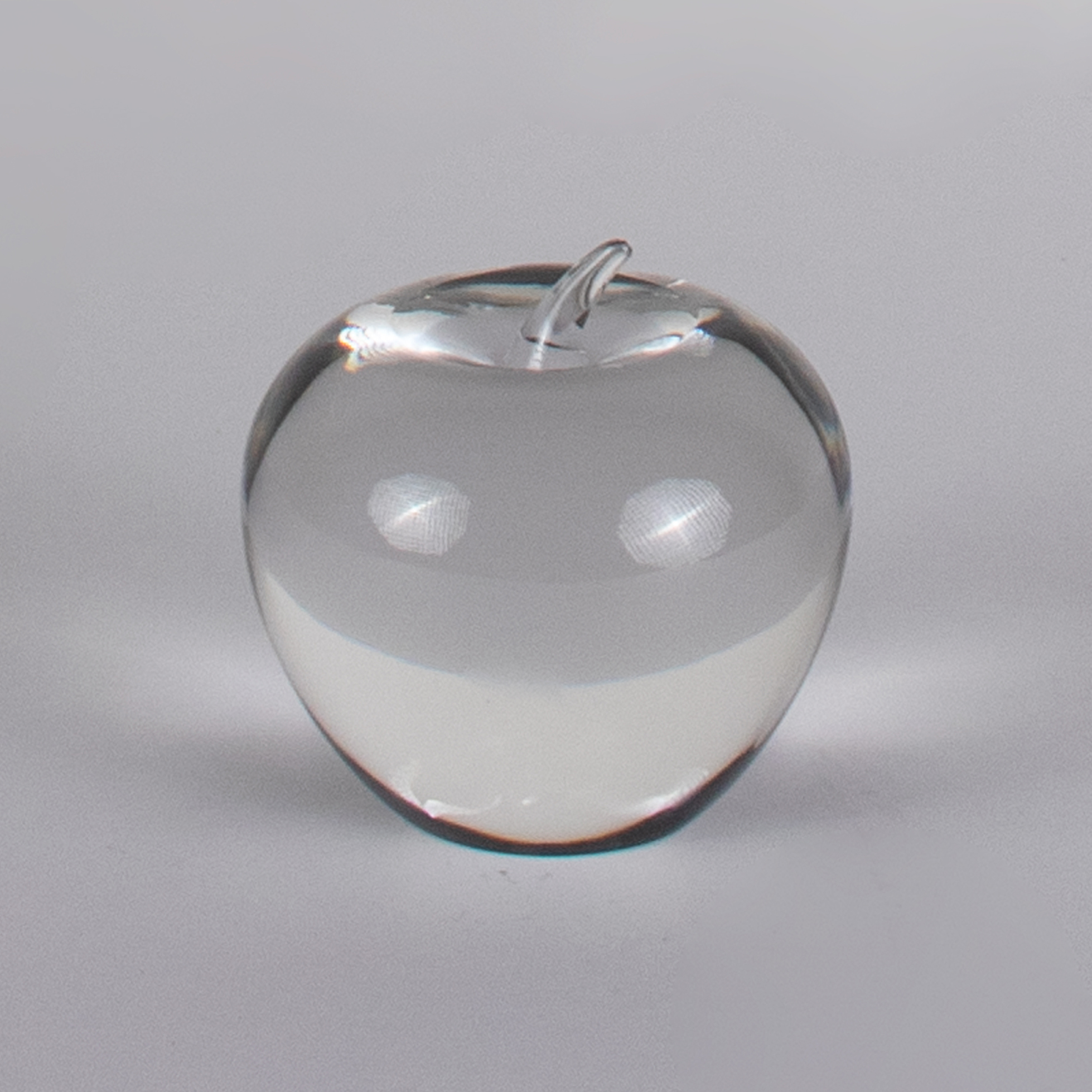Tiffany & Co. - A crystal apple paperweight