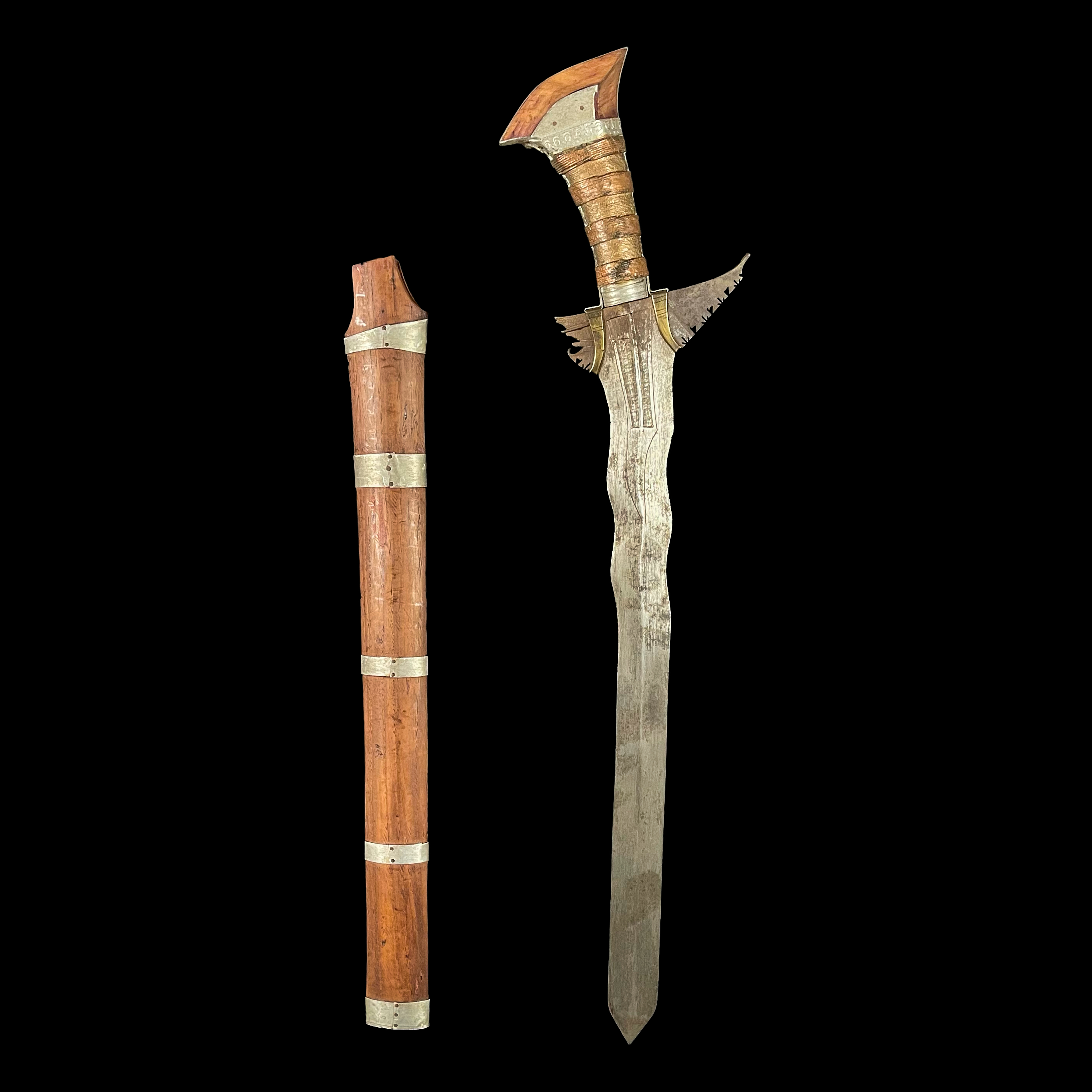 - A Maranao 'Kris/Sundang Moro' with curvy wavy blade