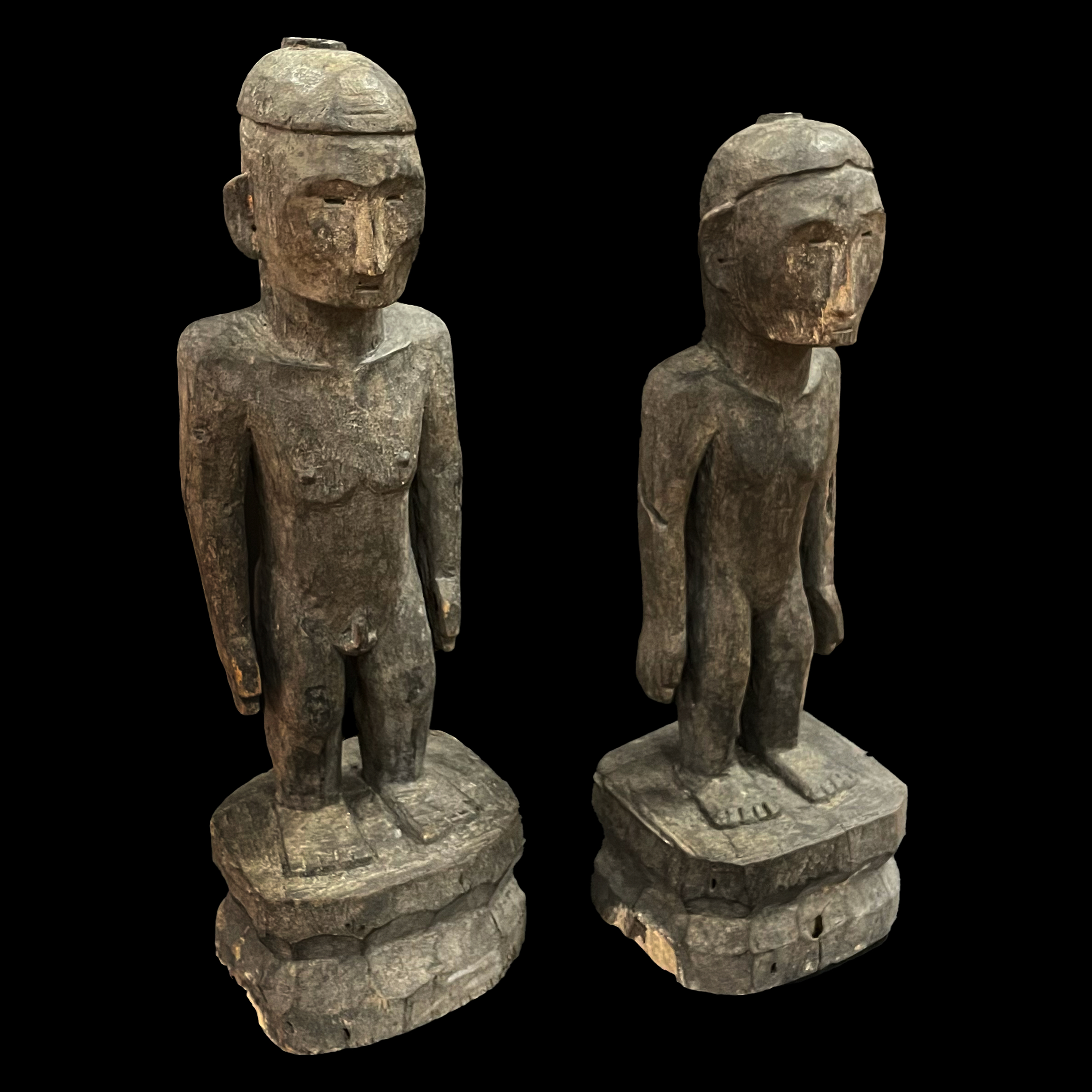 - A pair of standing bulol from Hungduan, Ifugao, ca. 1940s