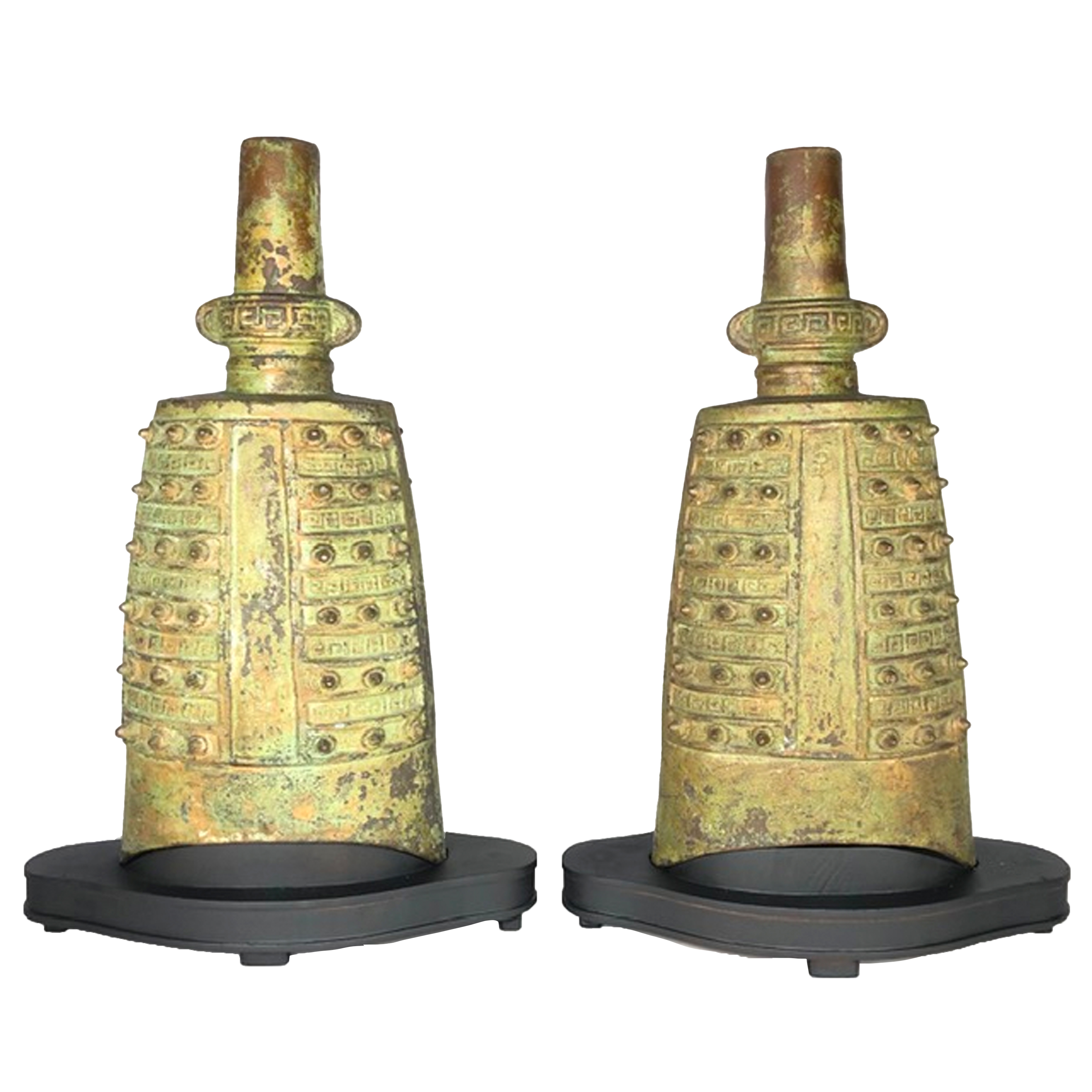 - A lot of 2 bronze 'Yong' chime bells, also known as 'Bianzhong' chimes