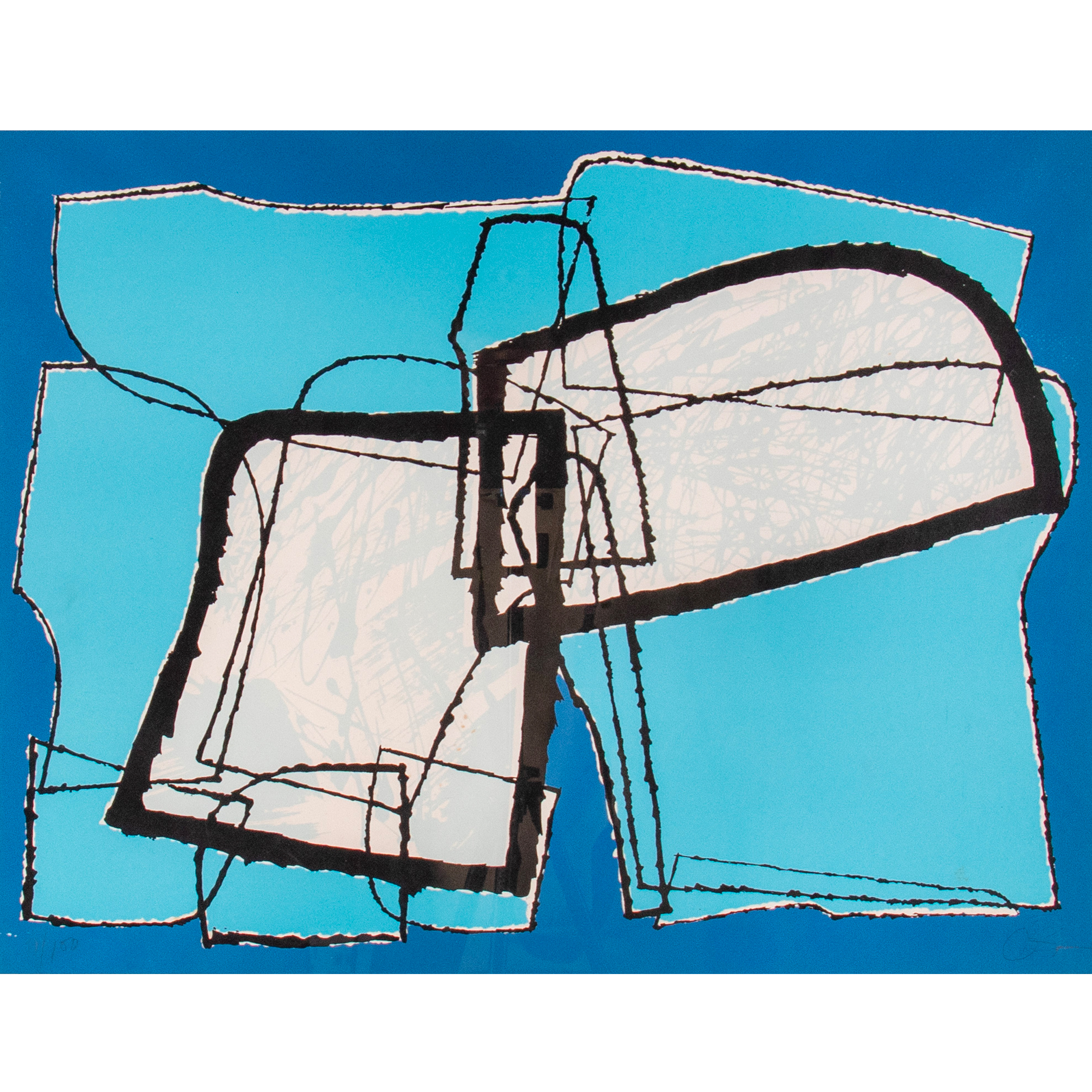 Romulo Olazo (1934 - 2015) - Untitled (Blue Diaphanous)