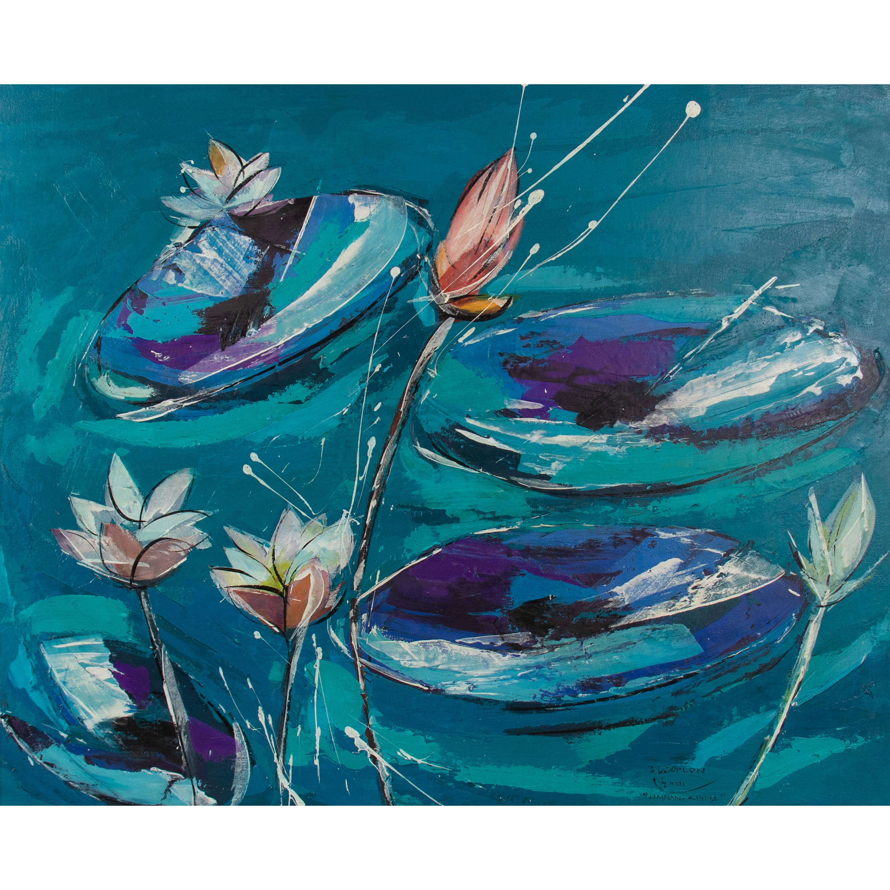 Ramon Doplon (b. 1953) - Untitled (Lotus Flowers)