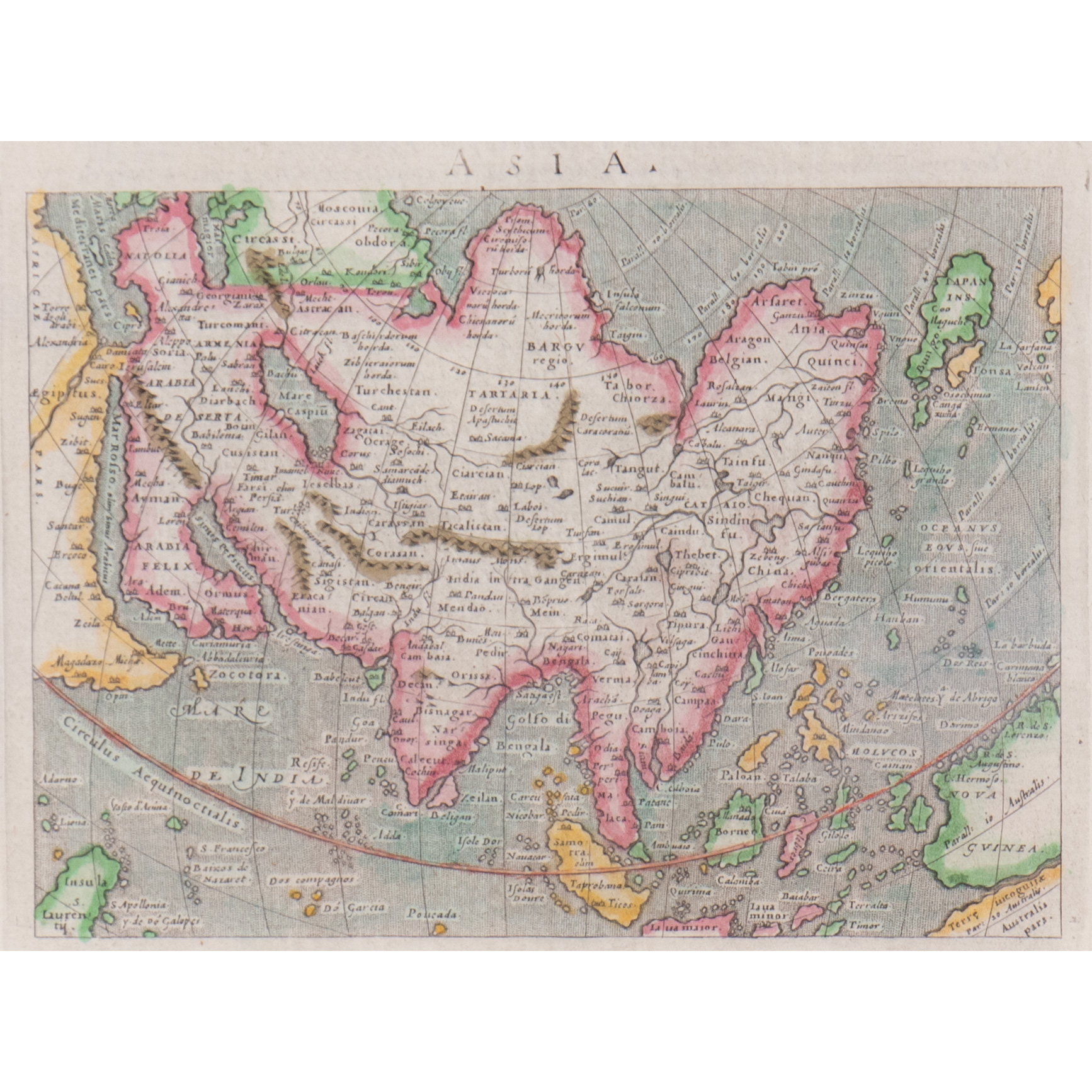 Giovanni Antonio Magini (1555 - 1617) After Ptolemy - A 1598 ...