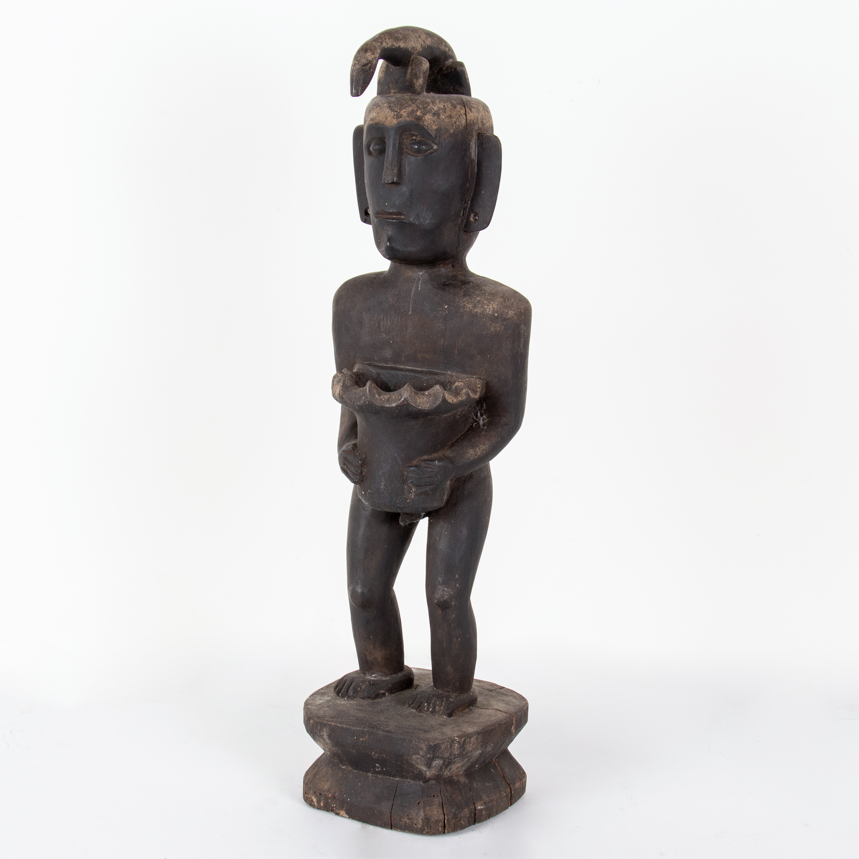 - A bulol holding a bowl