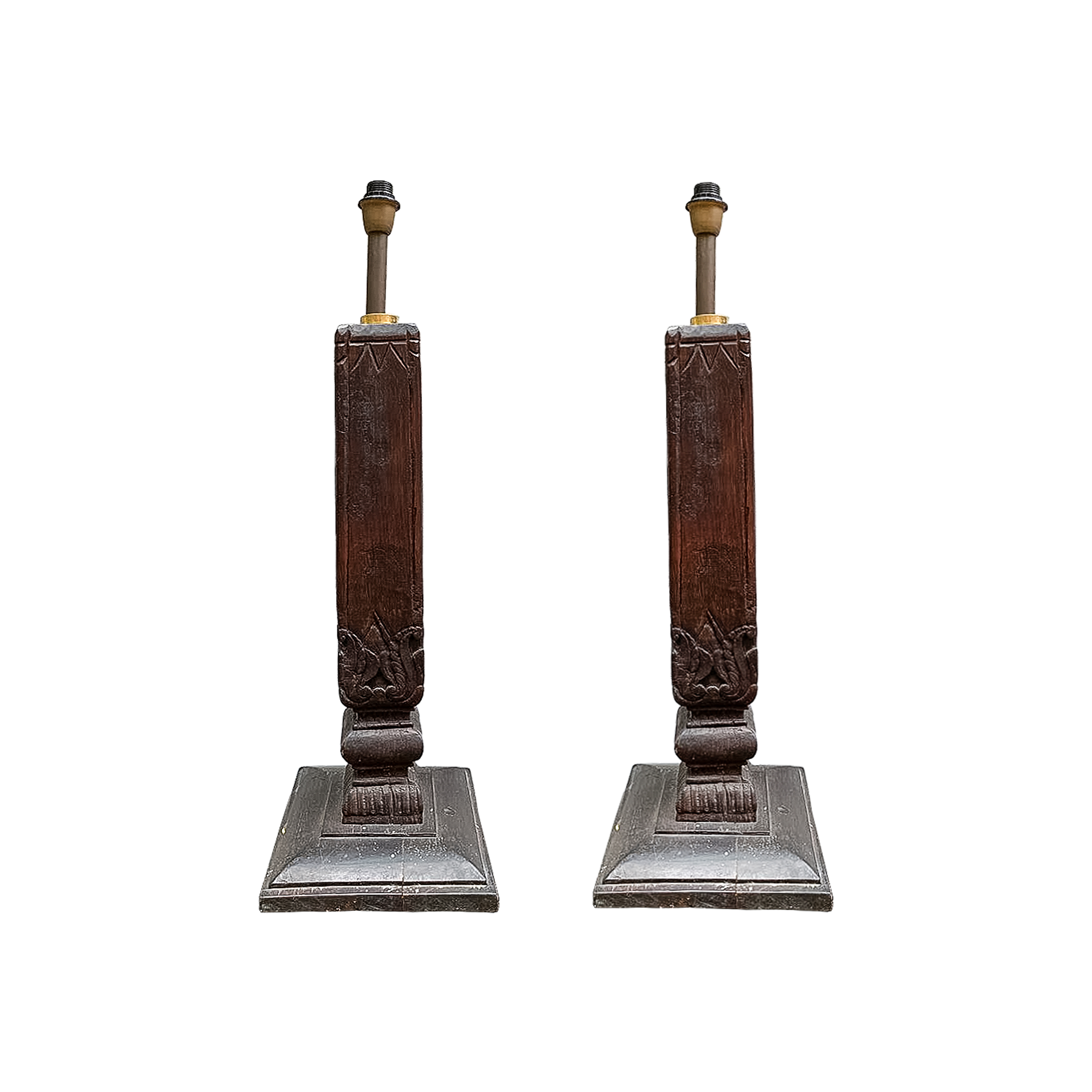 - A pair of floor lamp stands