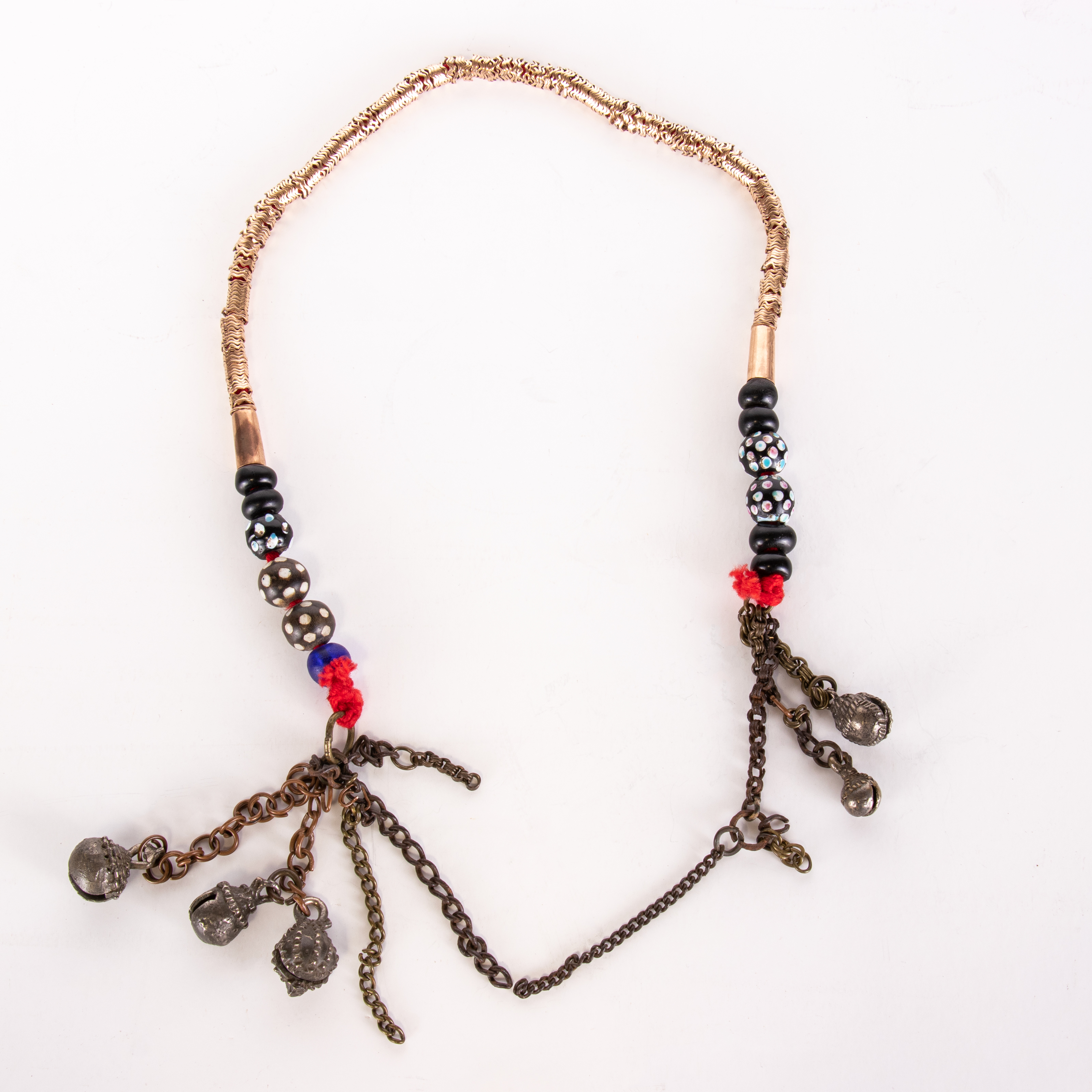 - A Blaan necklace with excavated gold kamagi gear beads and finials ...