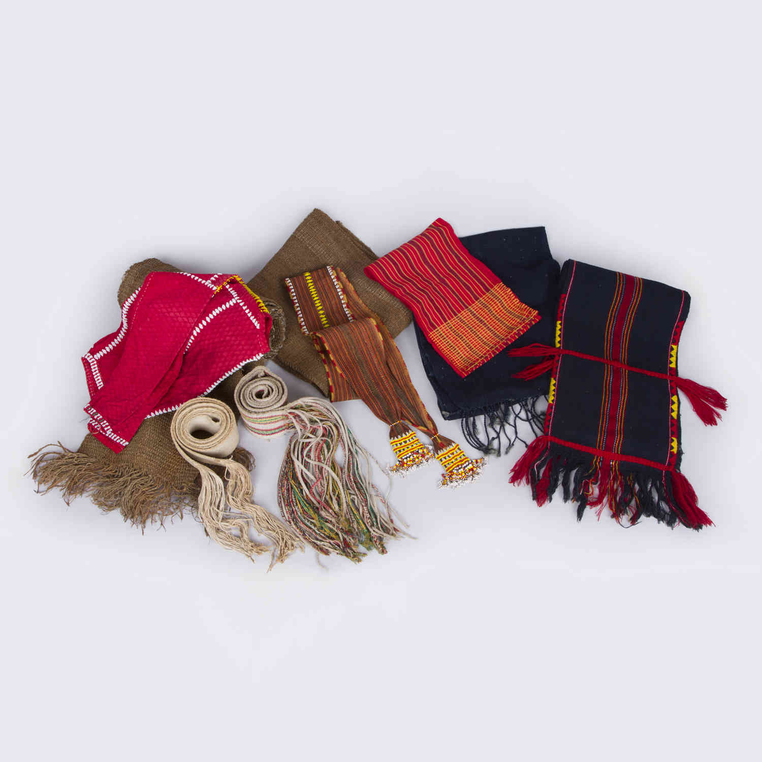 A lot of 9 Igorot textiles
