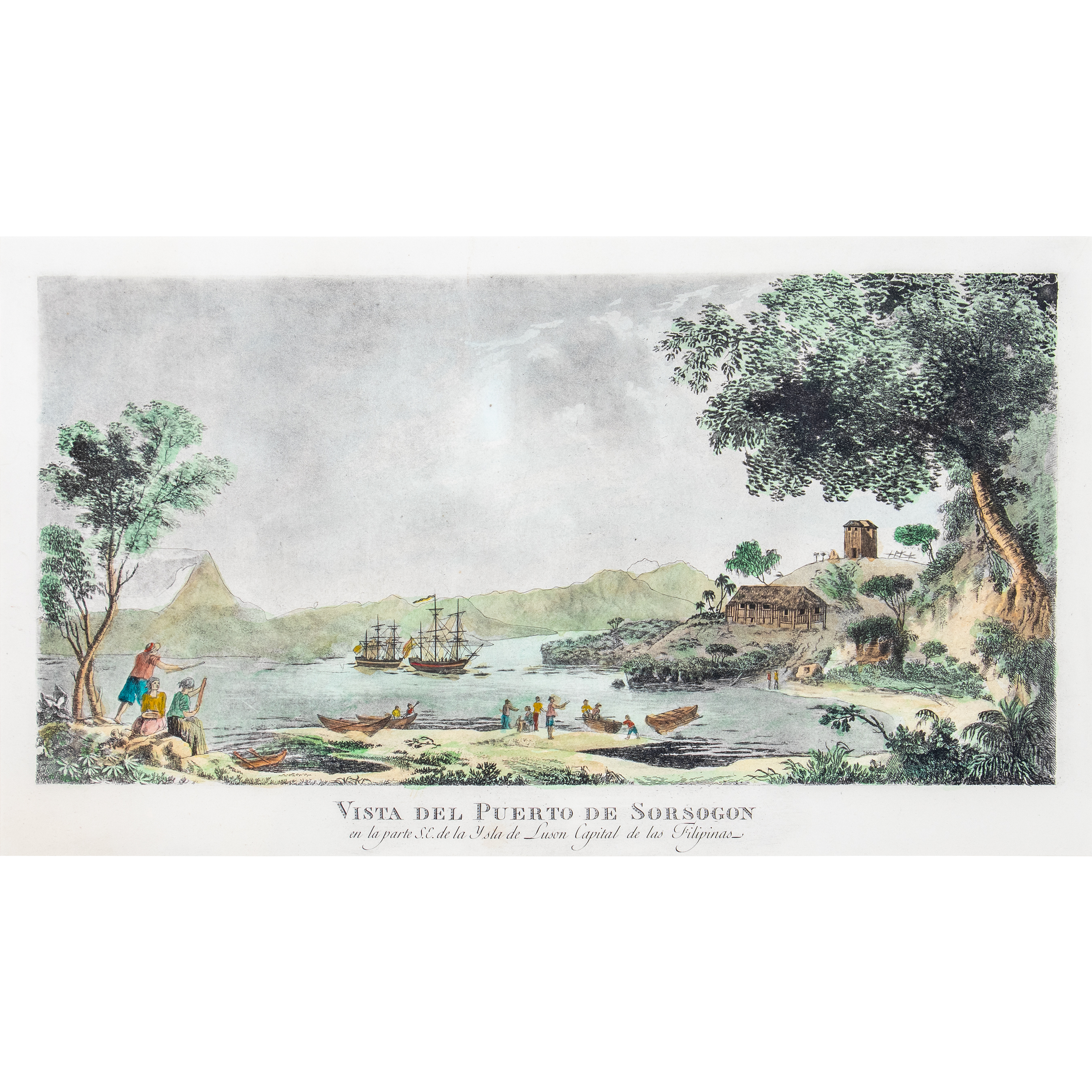 Fernando Brambila (1763 - 1834) - Vista del Puerto de Sorsogon en la ...