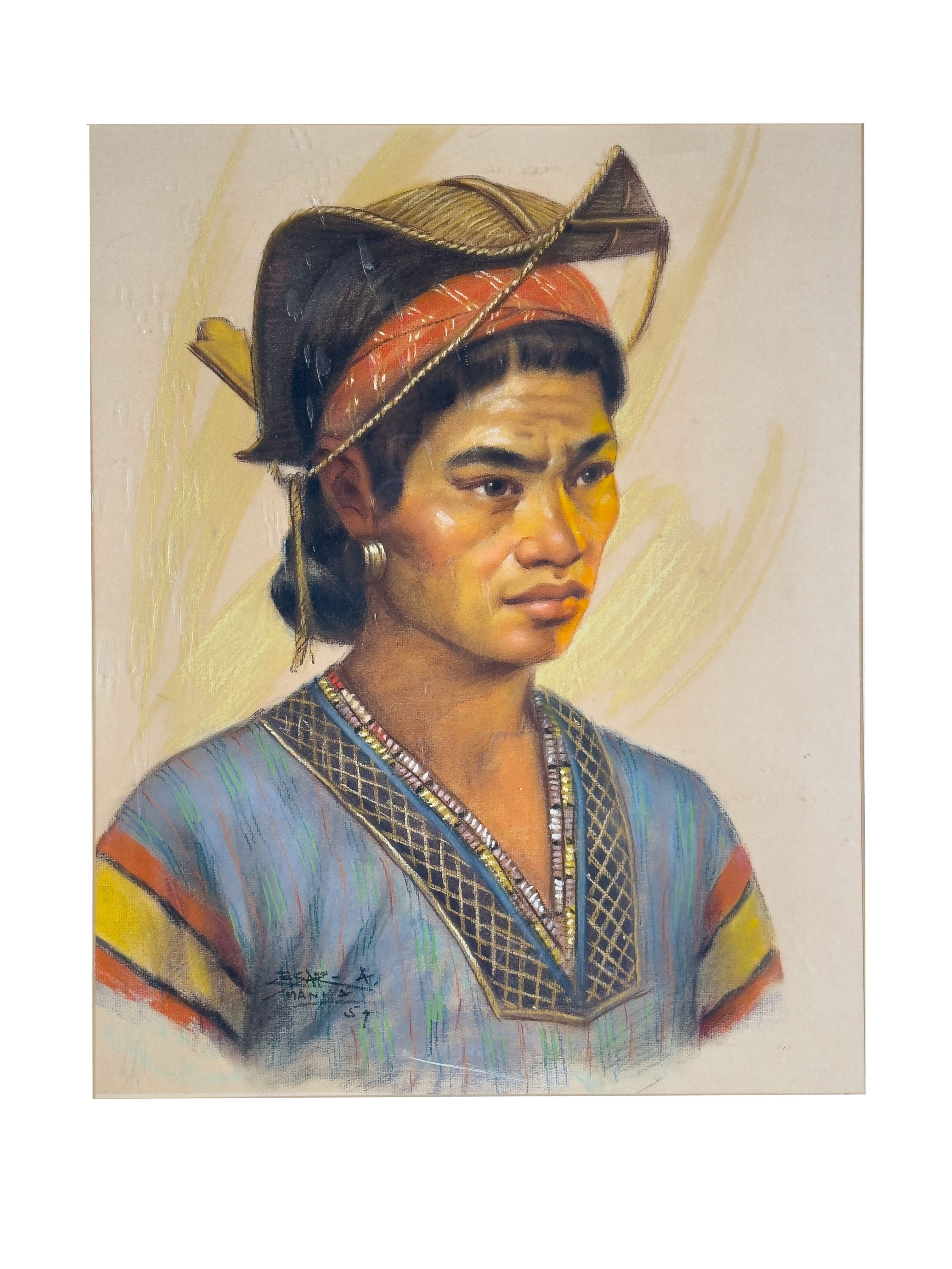 Cesar Amorsolo (1903 - 1998) - Untitled (Portrait of a Native Woman)