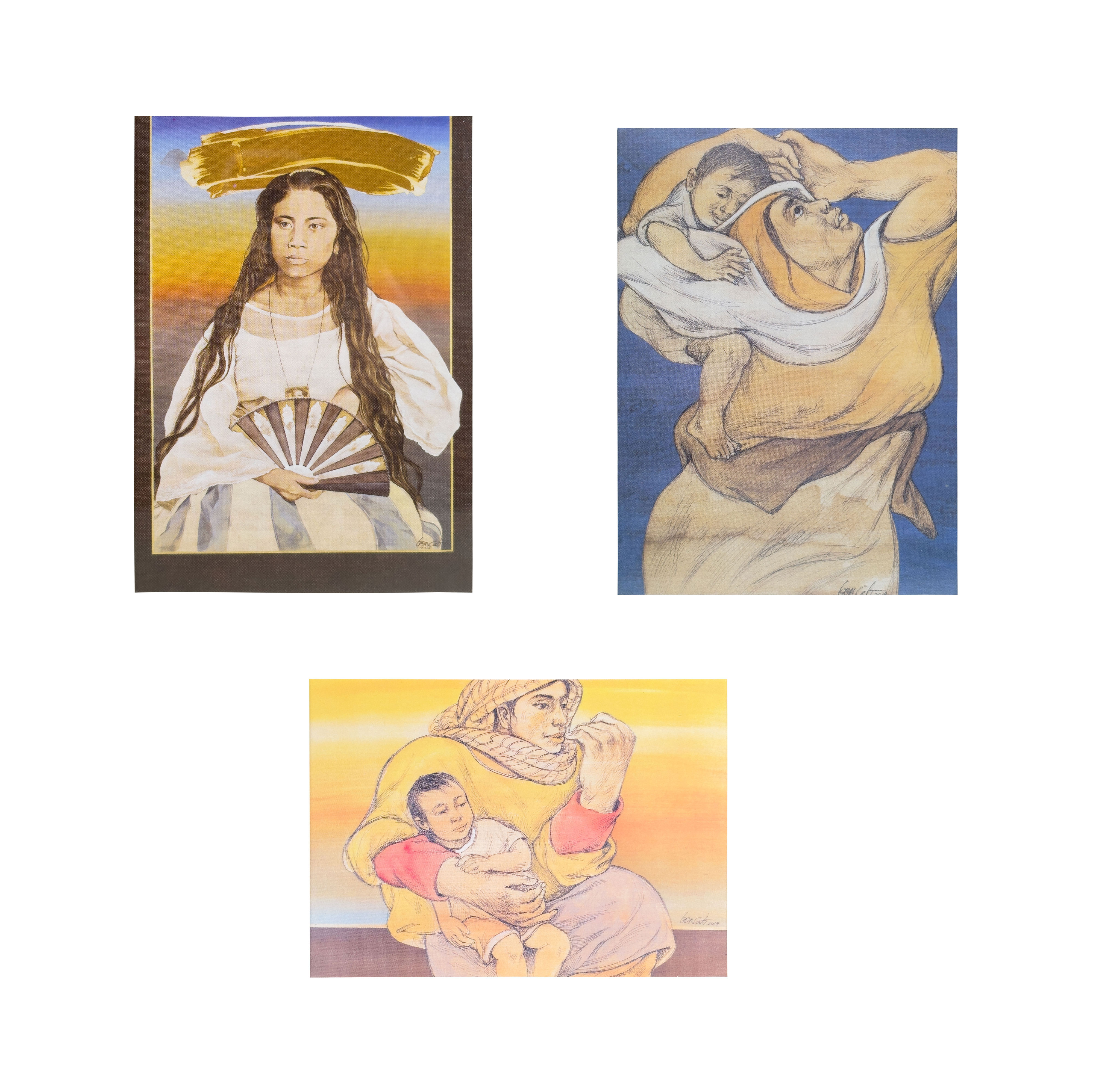 BenCab (b. 1942) - A lot of three prints - Binibini and two Untitled ...