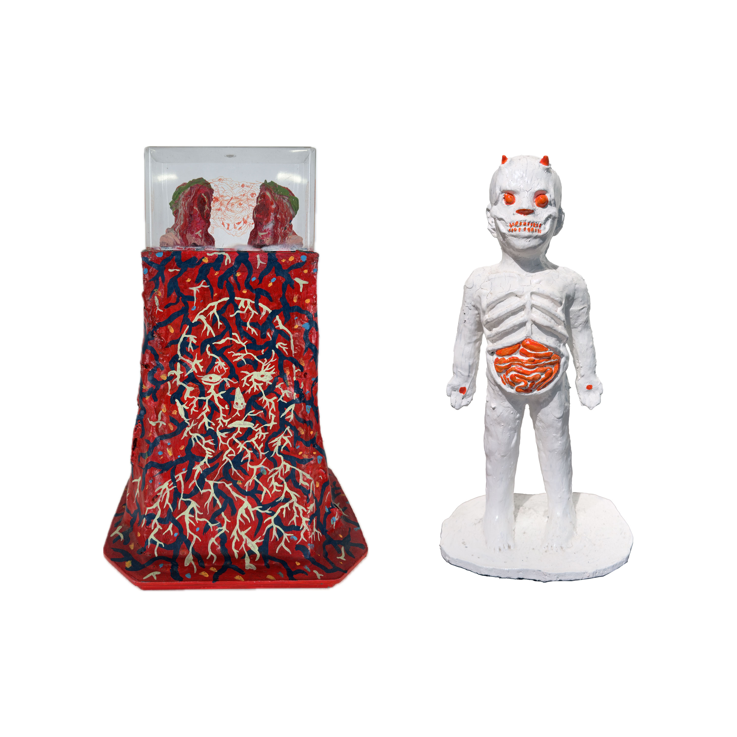 Doktor Karayom (b. 1992) - A lot of two mixed-media sculptures