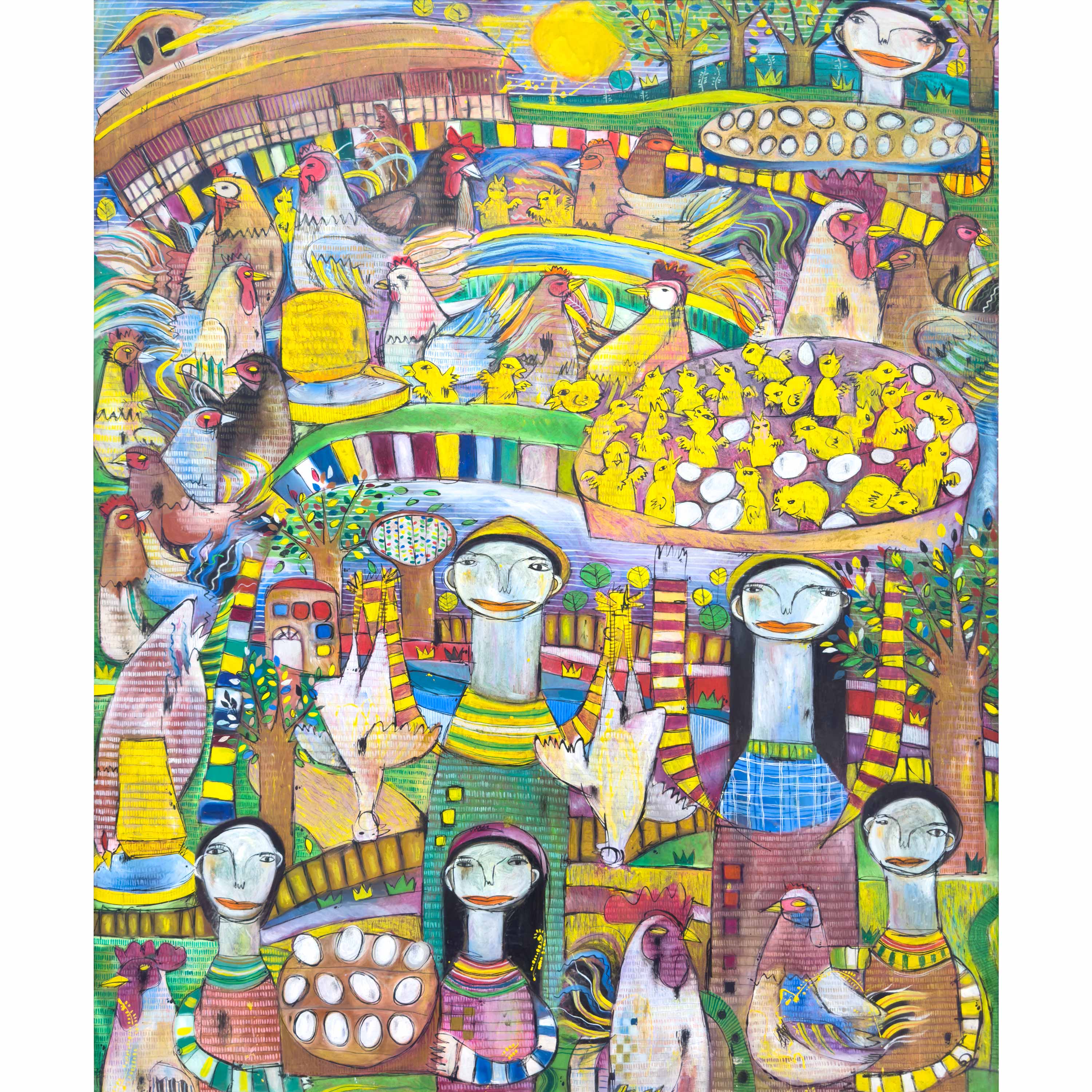 Mark Andy Garcia (b. 1984) - Poultry Raising, Daan Sa Makulay Na Umaga