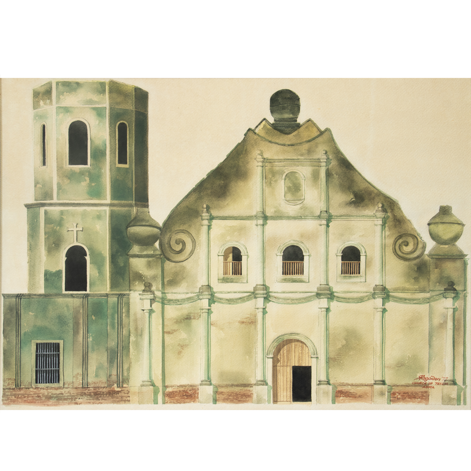 Rodolfo Ragodon (1929 - c.2001) - Church of Tayum, Abra