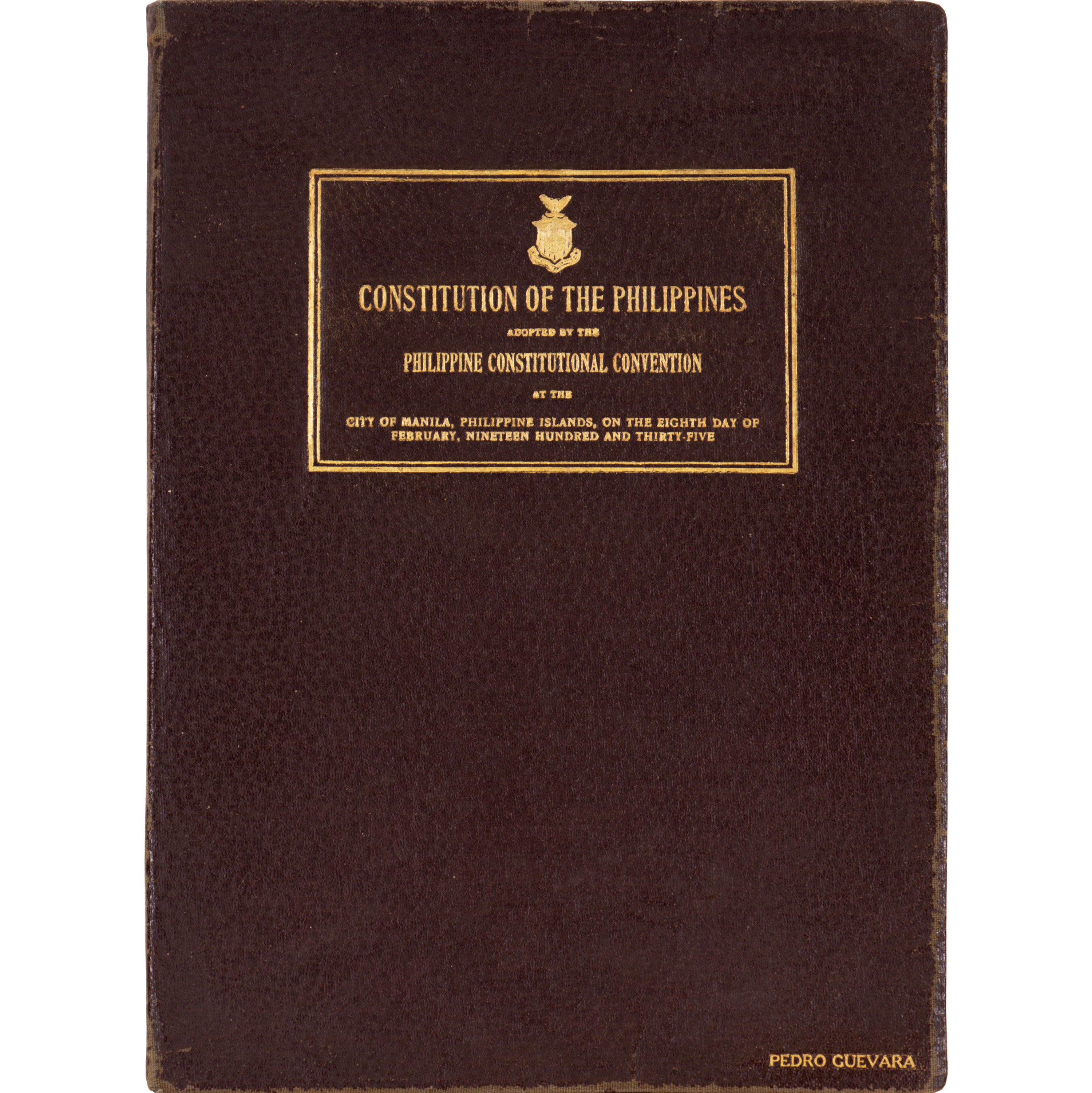 - A rare copy of The Constitution of the Philippines dated February 8, 1935