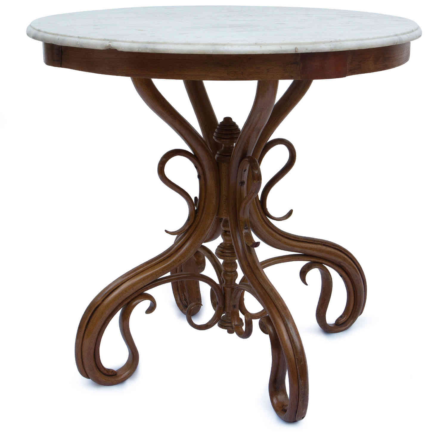 A Vienna table with marble top