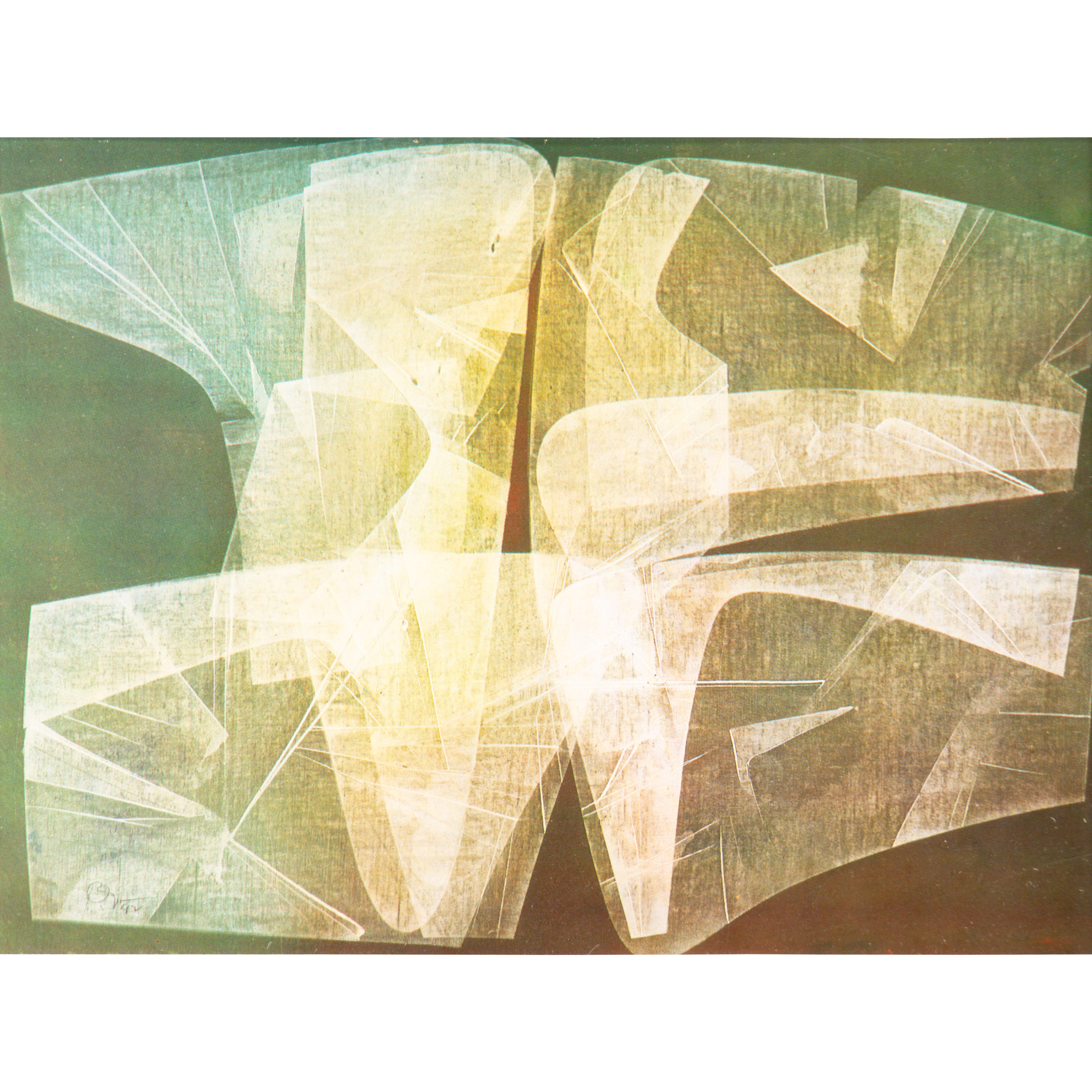 - A lithographic reproduction of 'Diaphanous 1' by Romulo Olazo