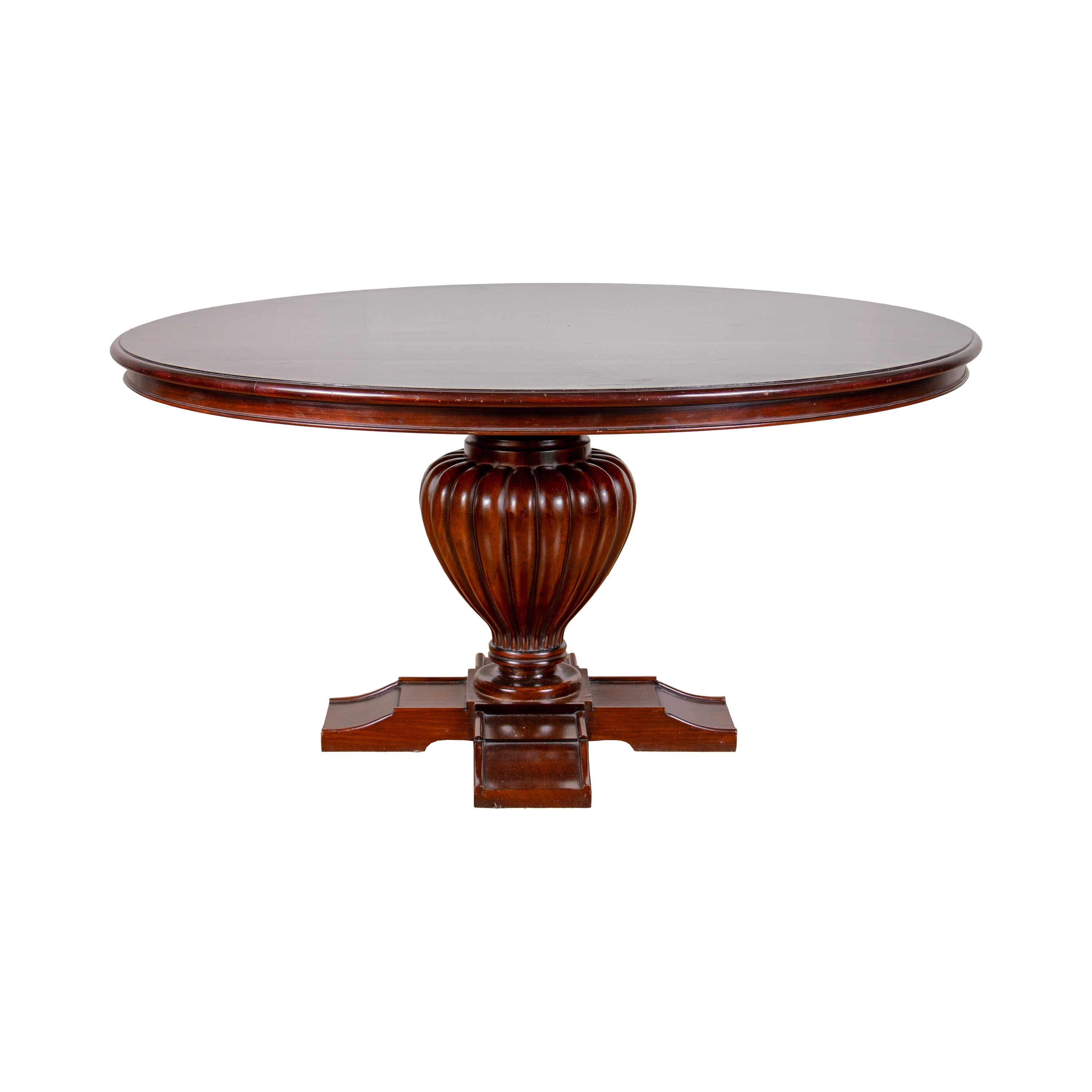 - A round dining table
