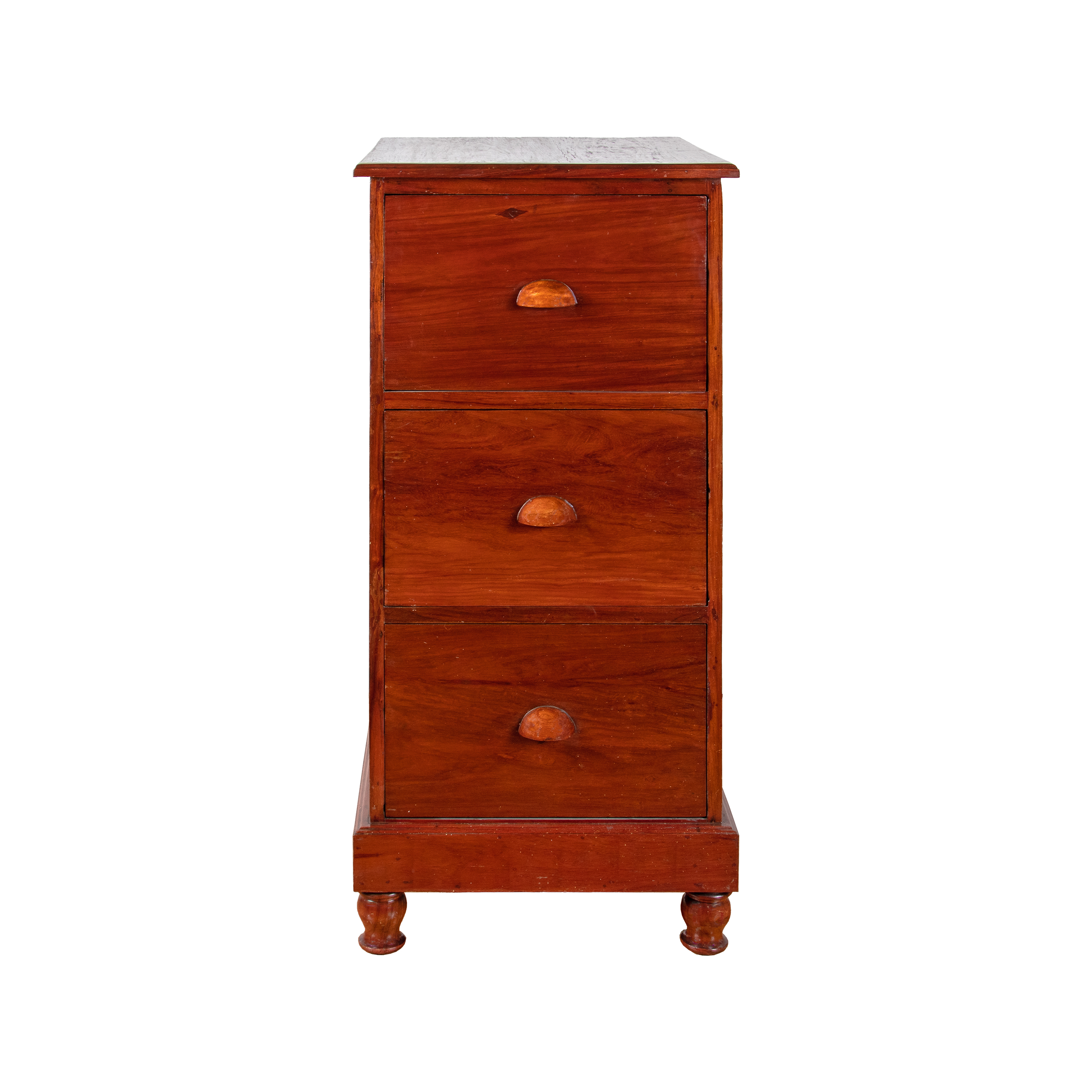 - A deep wooden filing cabinet