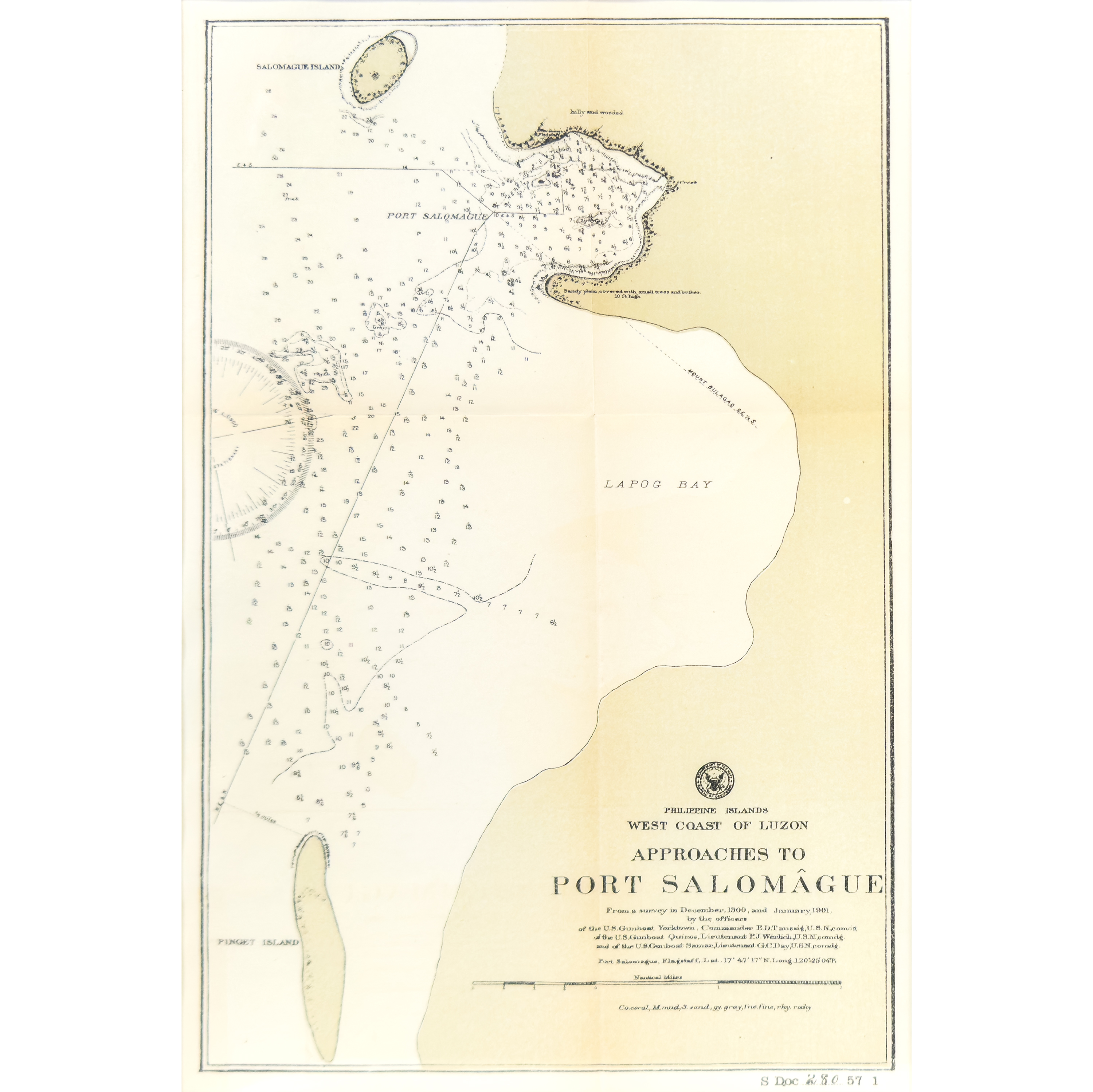 - A Philippine Islands - Luzon Coast Port Salomague 1902 detailed ...