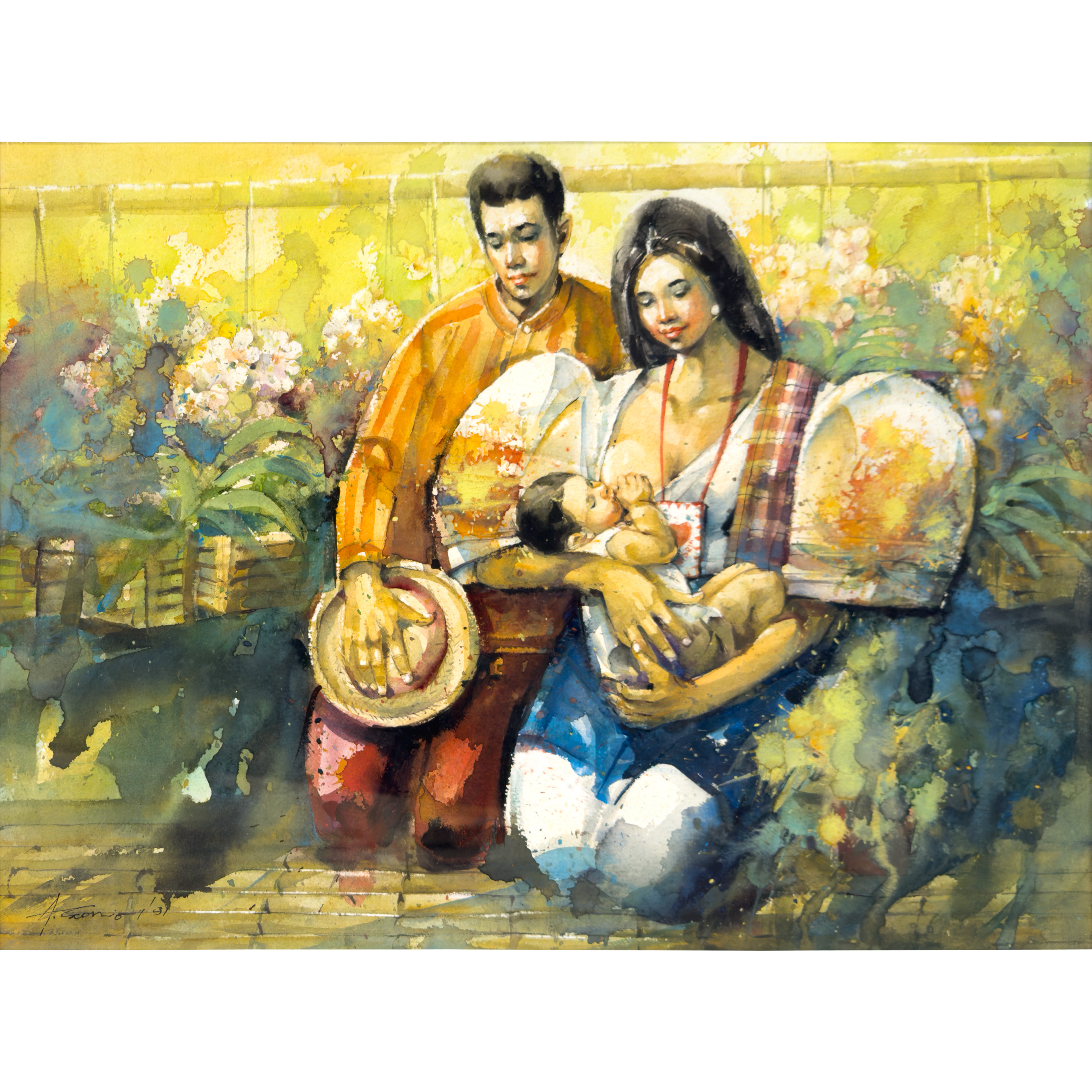 Angel Cacnio (1931 - 2021) - Untitled (Family)