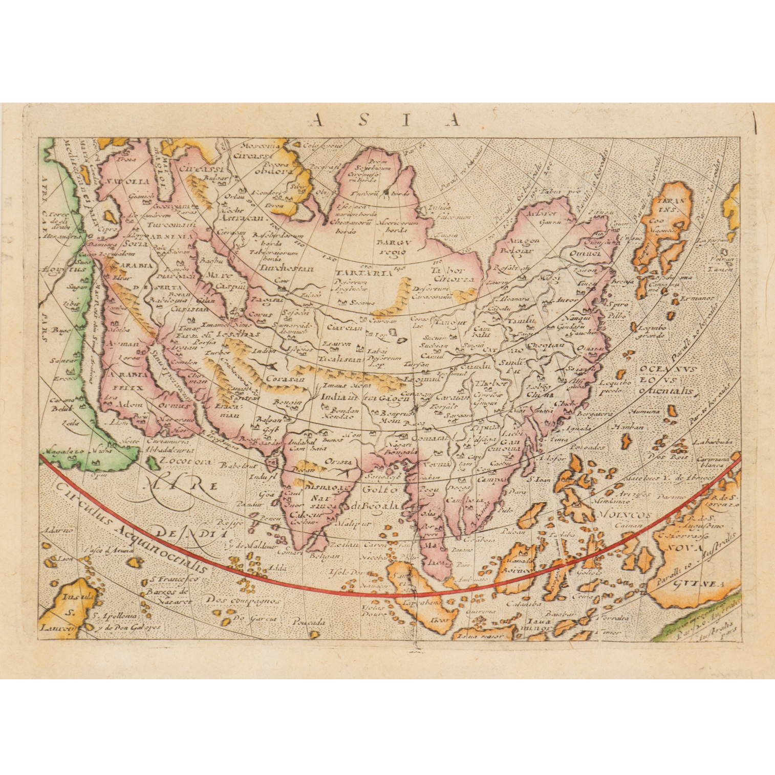Giovanni Antonio Magini (1555 - 1617) - An early map of Asia