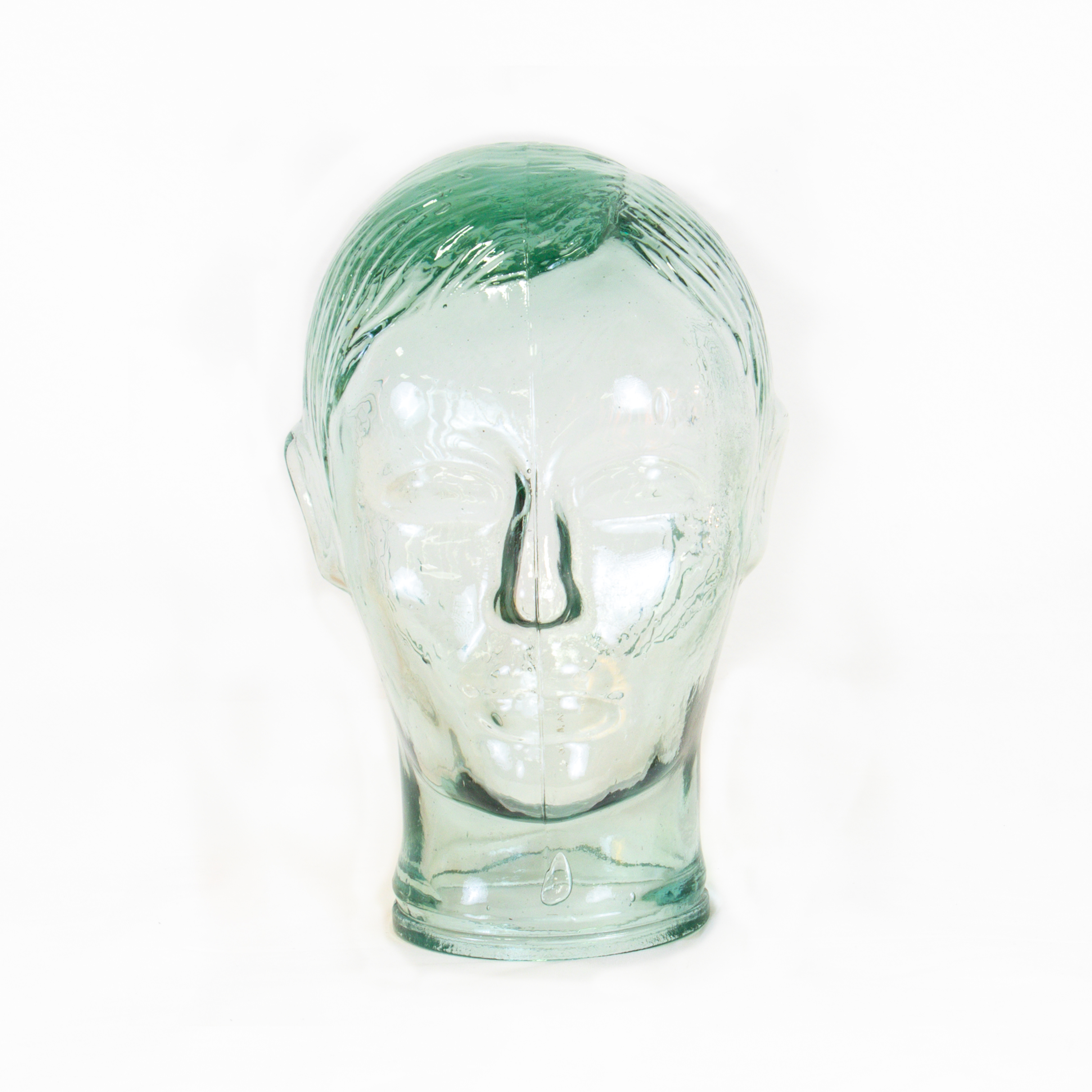- A hollow glass bust