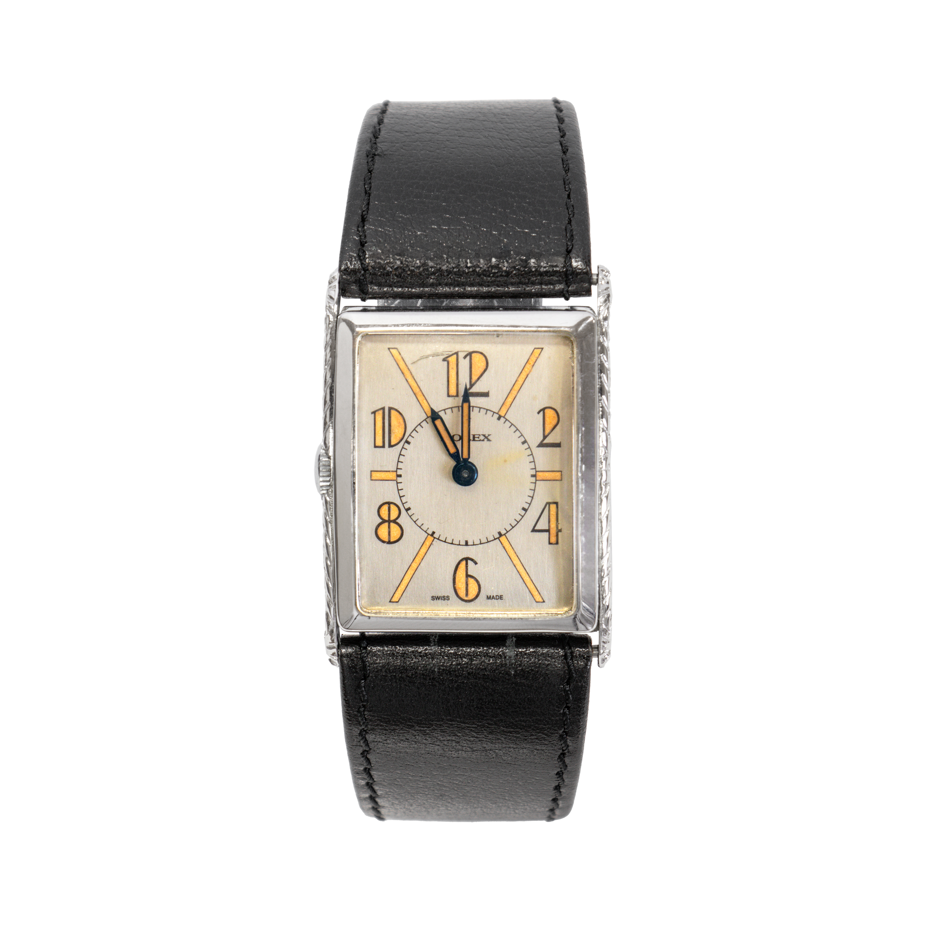 Rolex - Early Left-Hand Wind Rectangular "Snowite" Wristwatch, circa 1930s